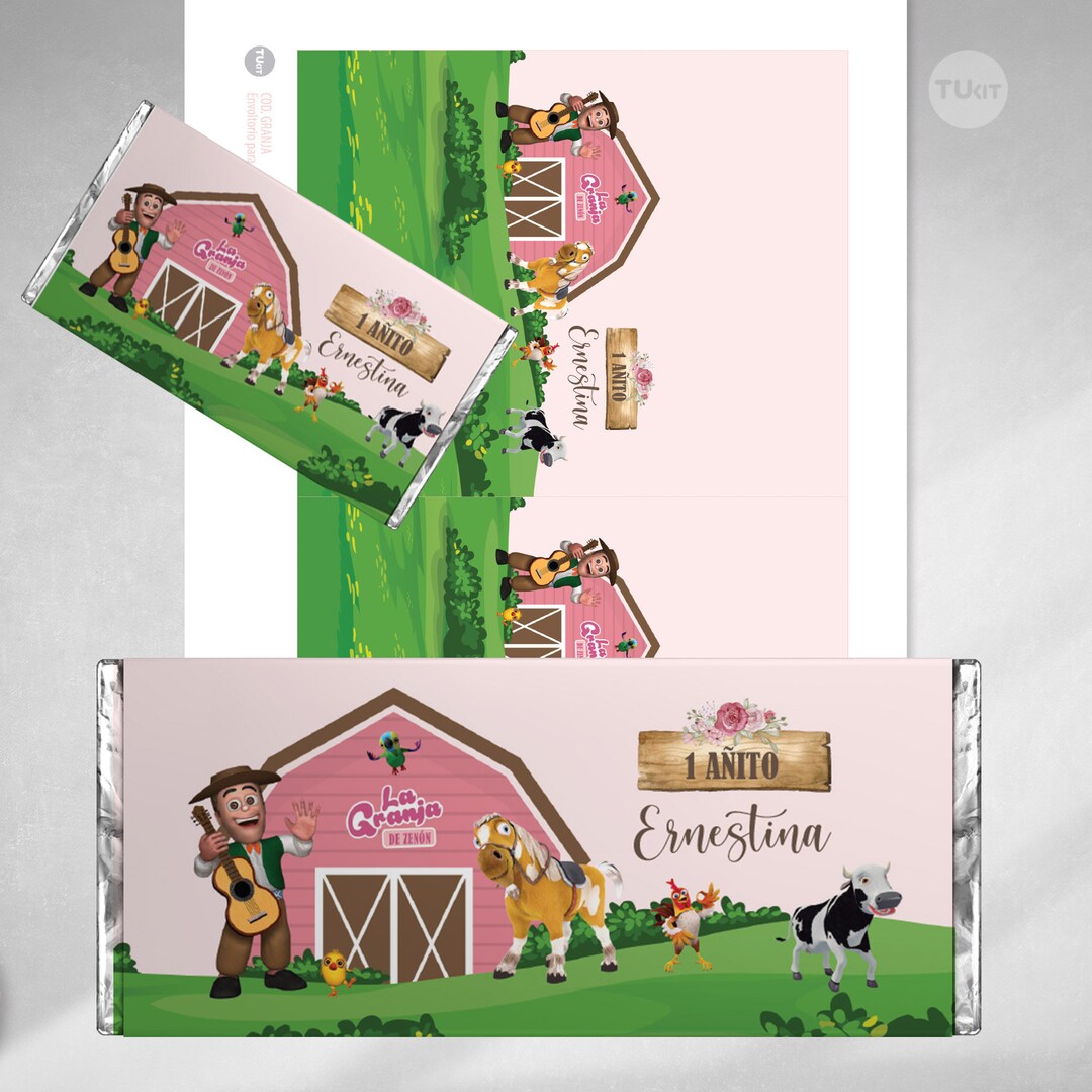 Printable Wrapping Label the Pink Zenon Farm Tukit - Etsy