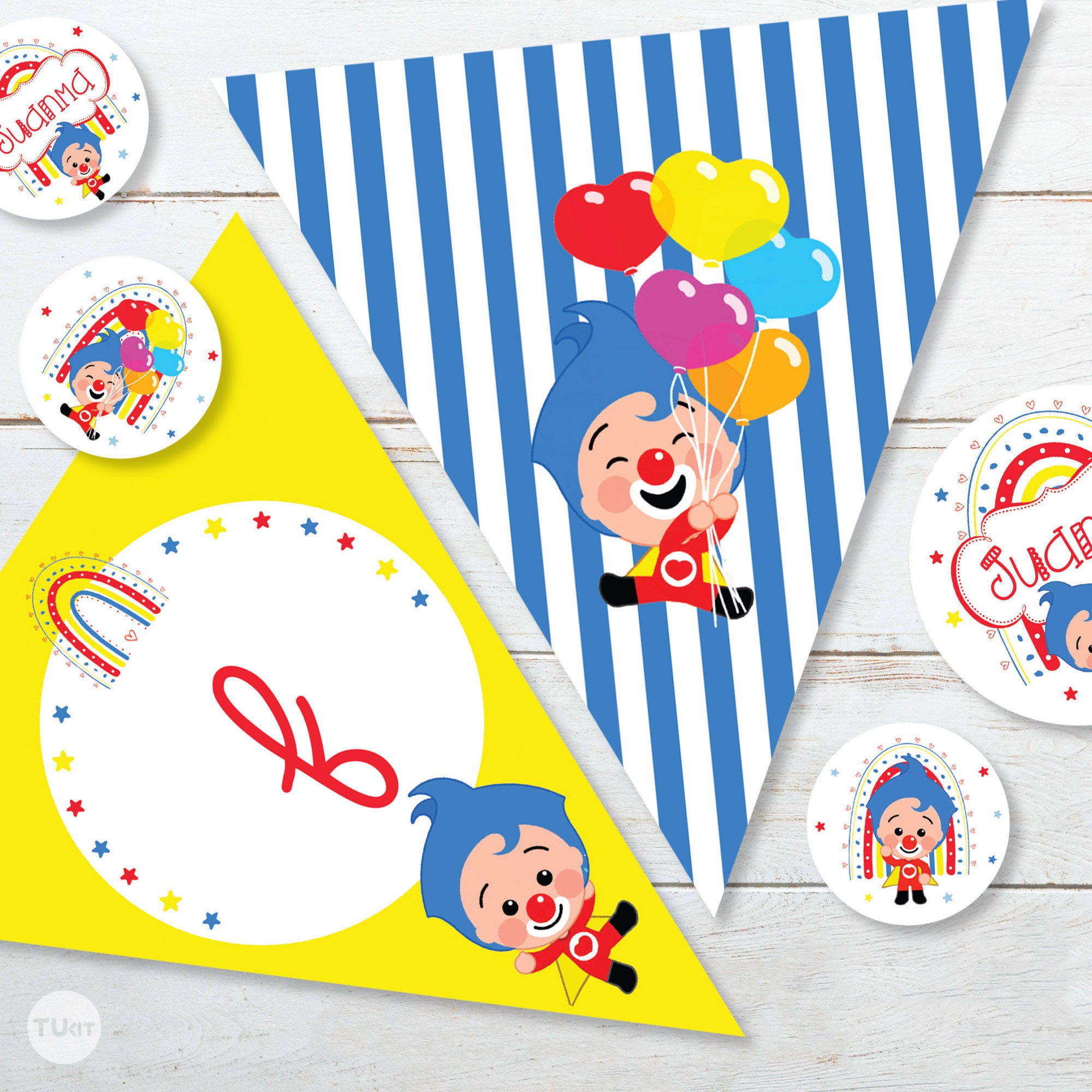 Kit imprimible plim plim printable cumpleaños birthday tukit - Etsy México
