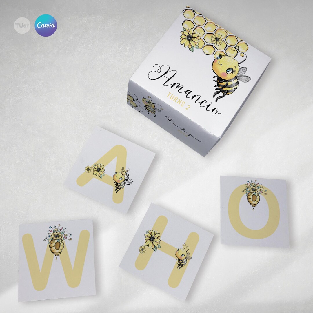 Printable Bee Game, Bee Alphabet, Party Bundle, Bee Game, Bee Supplies ...