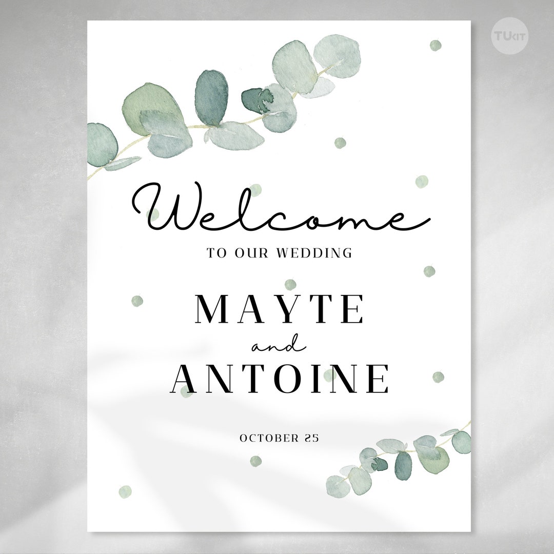 Printable Wedding Poster, Wedding Poster 18x24 Inches, Welcome Poster ...