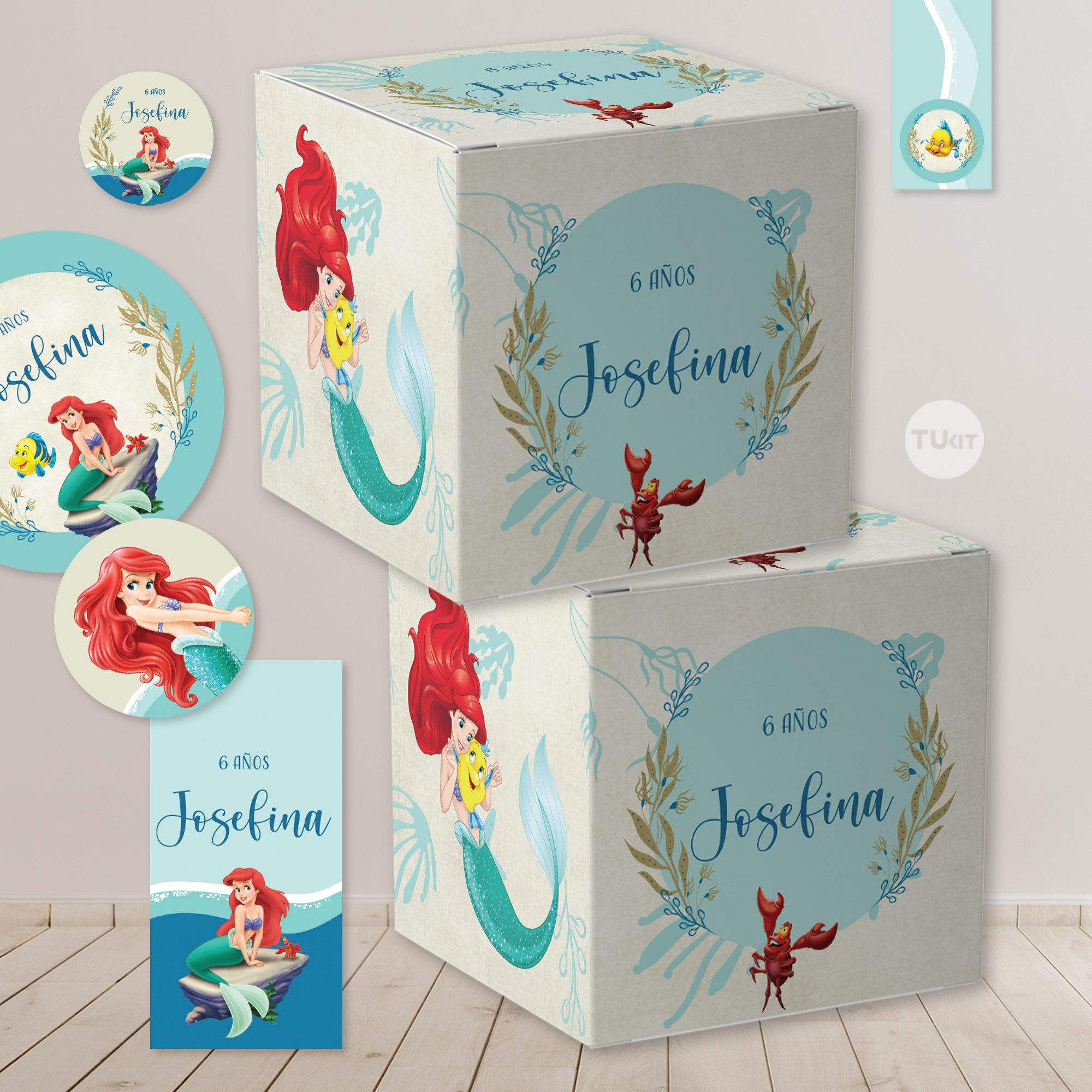 Little Mermaid Printable Kit Ariel Little Mermaid Download Printable ...