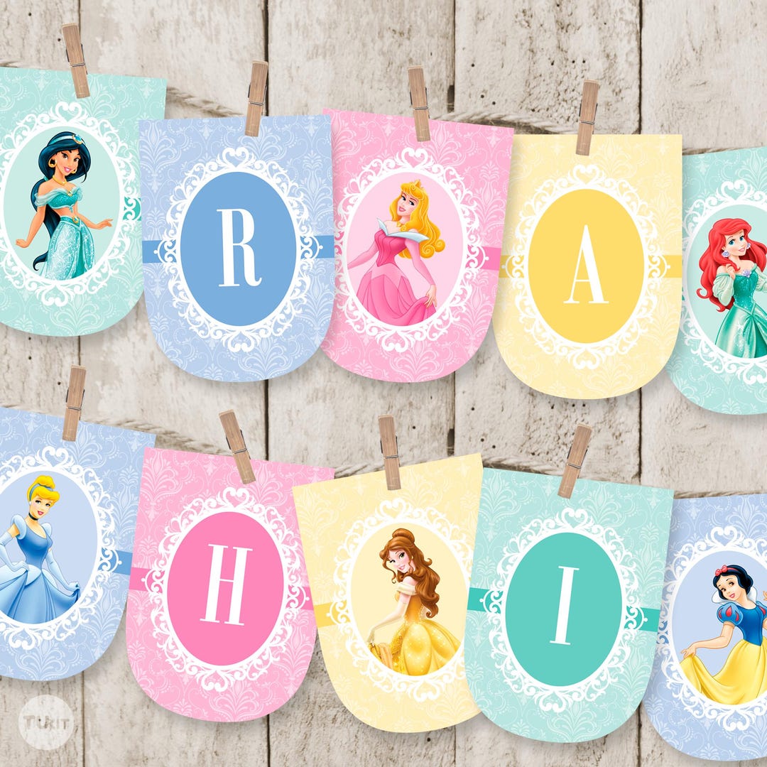 Princess Banner, Pennants, Princess Pennant, Pennant Jpg, Princess ...