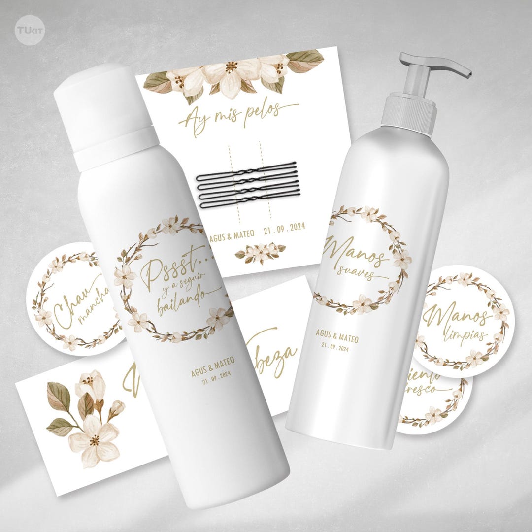 Printable Bathroom Kit SOS Natural Flowers Emergency Basket Weddings ...