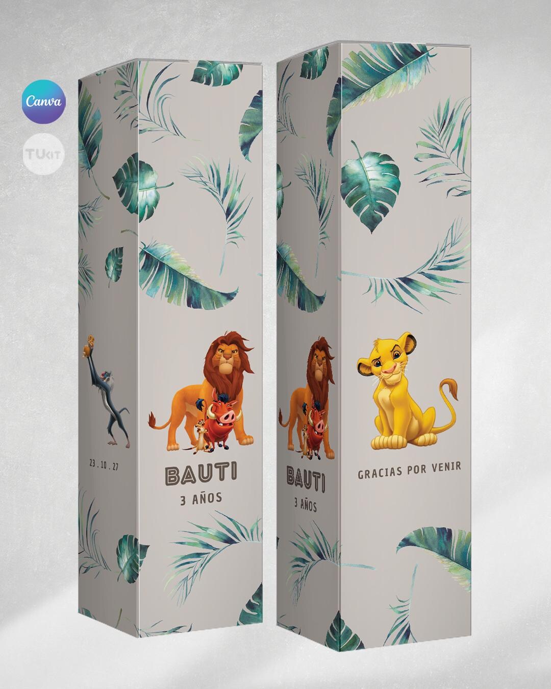 Rectangular Printable Box, Jungle Animal Diffuser, Lion Souvenir Box ...