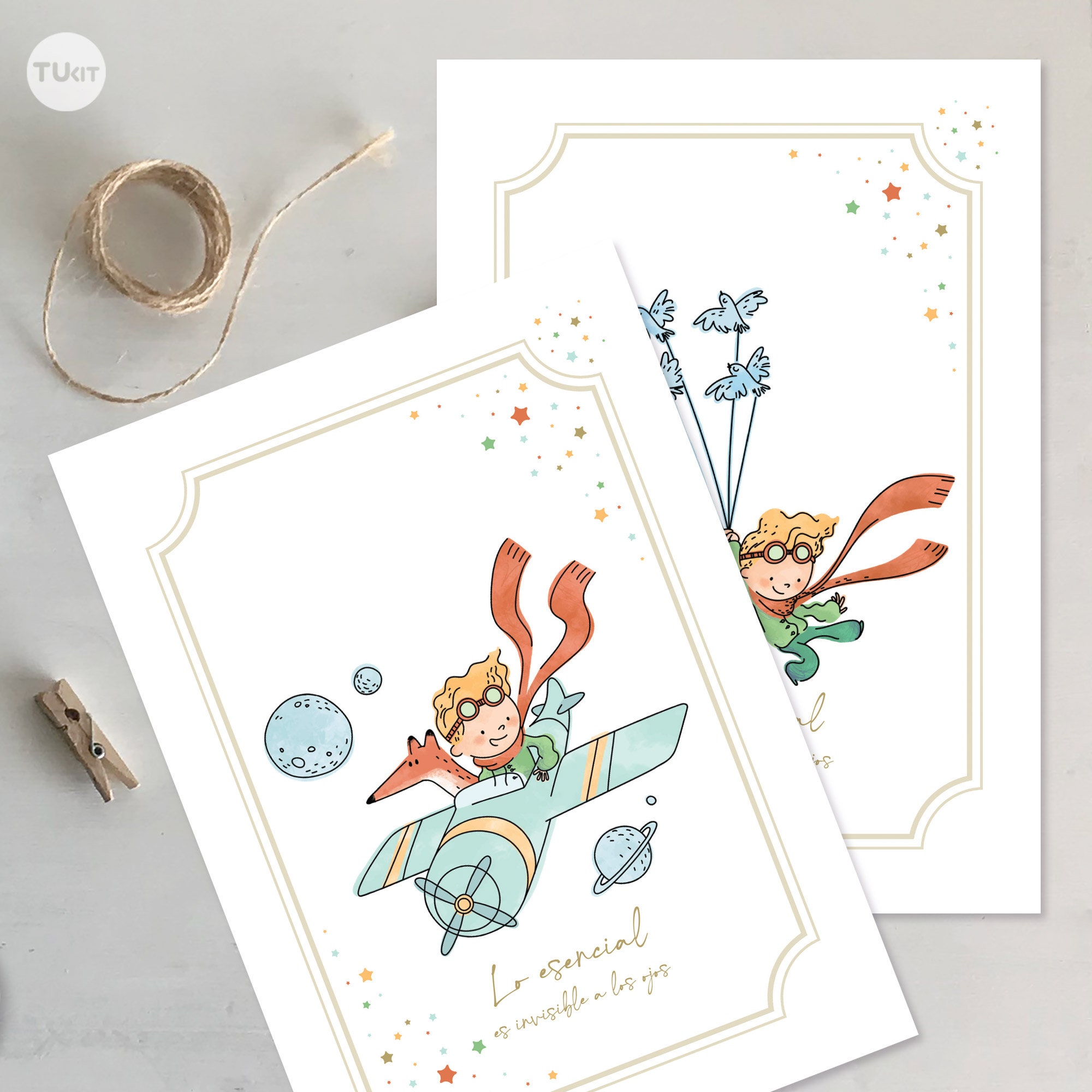 Printable White Decoration Kit the Little Prince the Little - Etsy