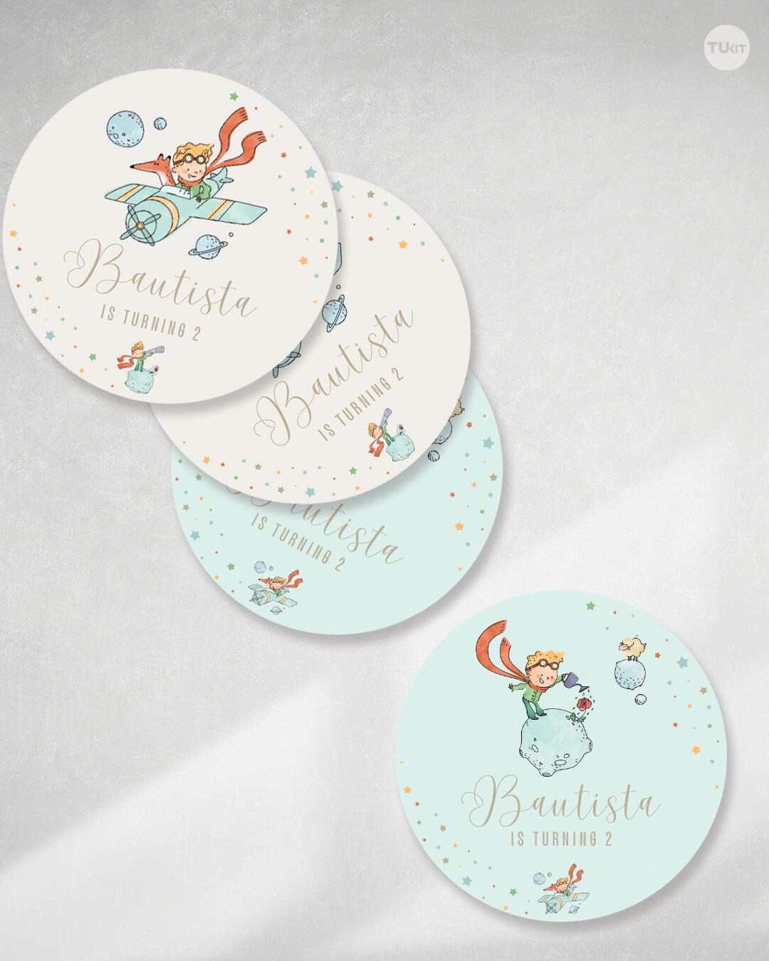 Printable Circles Little Prince, Editable Text Canva, the Little Prince ...