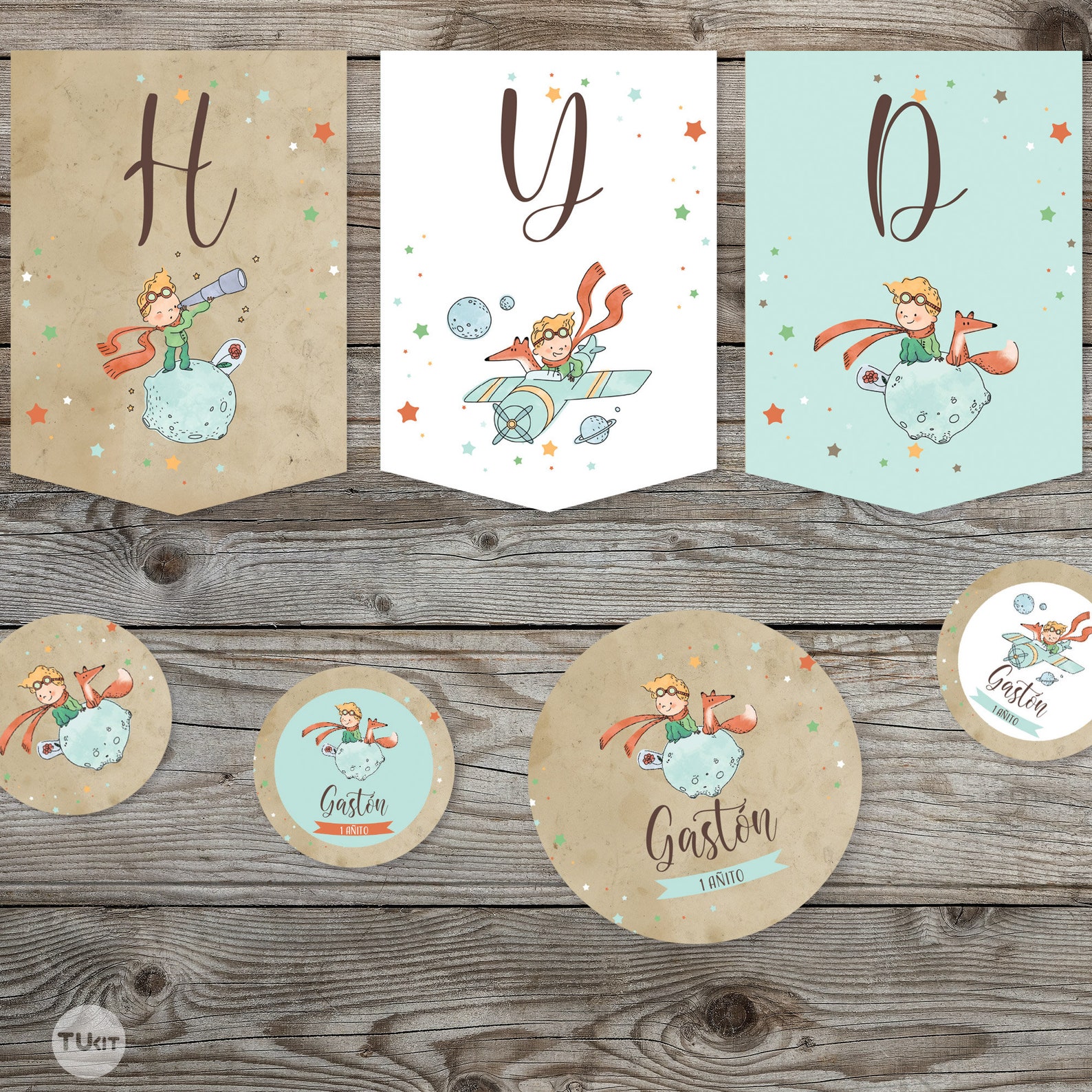 Kit imprimible editable el principito little prince textura | Etsy México