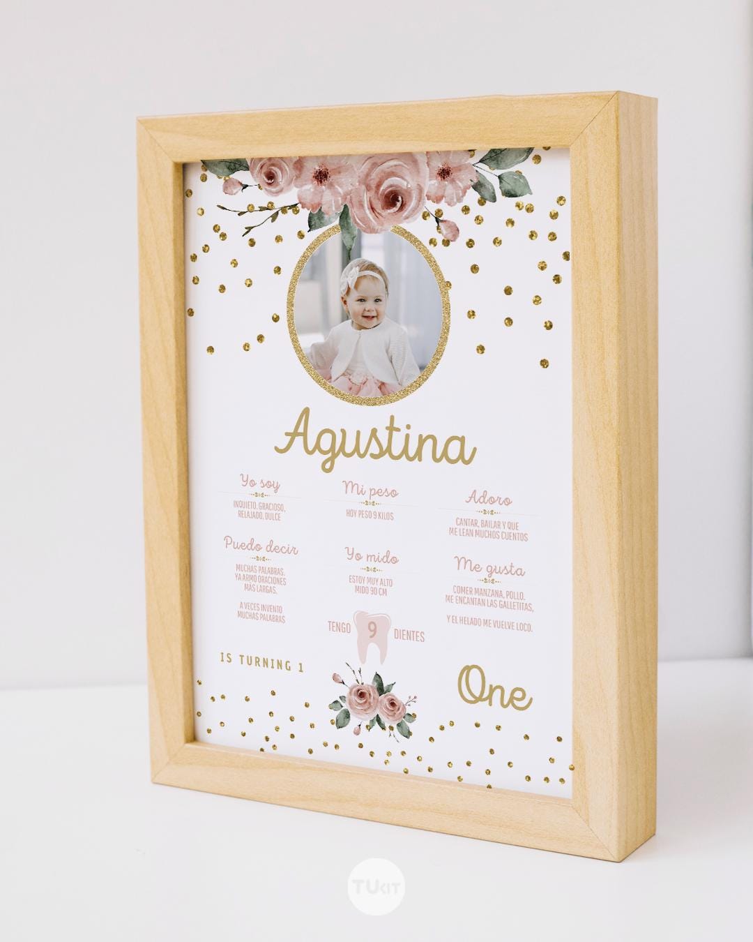 Printable Pink Flower Poster, A4 Flower and Glitter Poster, Photo ...