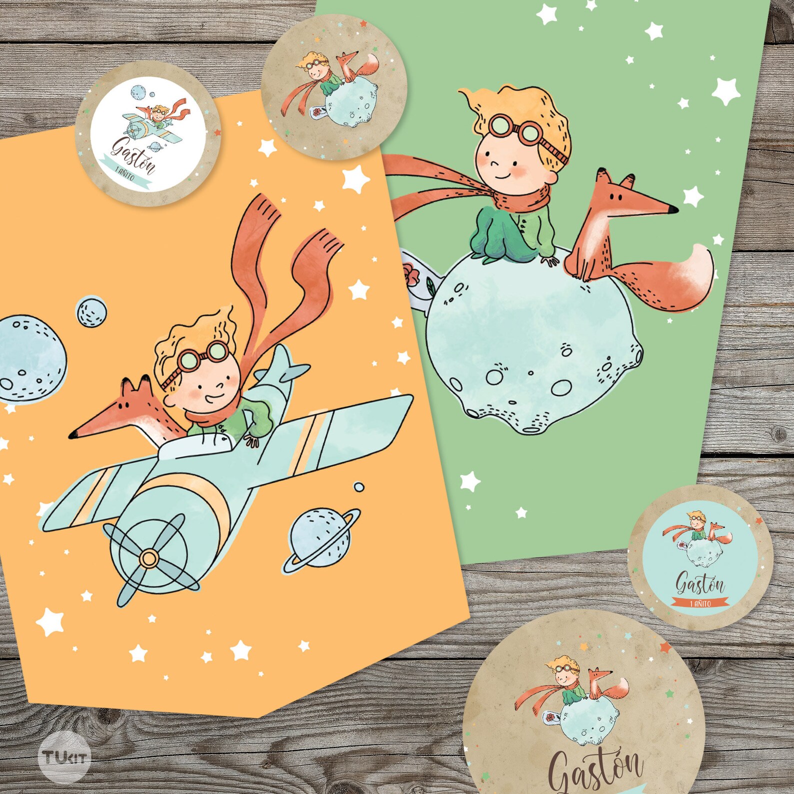 Kit imprimible editable el principito little prince textura | Etsy México