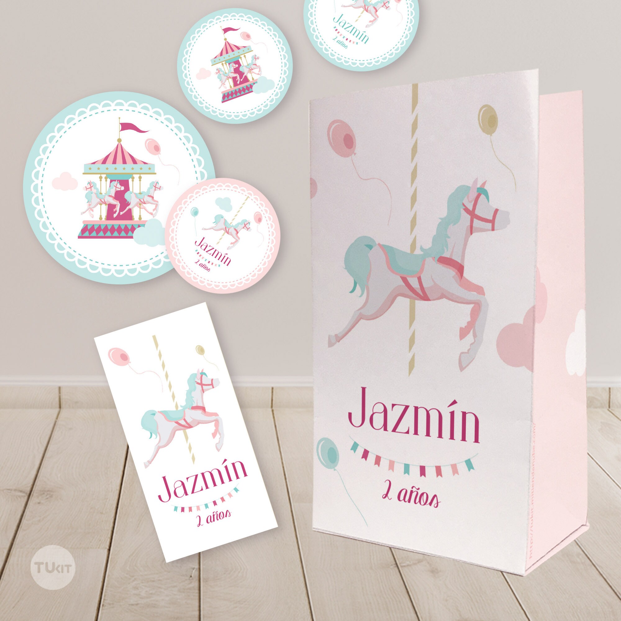 Printable Carousel Carousel Party Bundle Tukit - Etsy