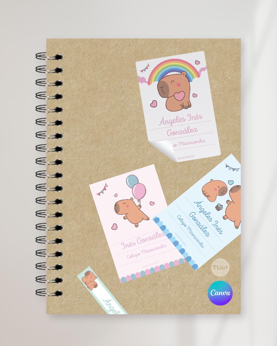 Printable Capybara Tukit School Labels - Etsy