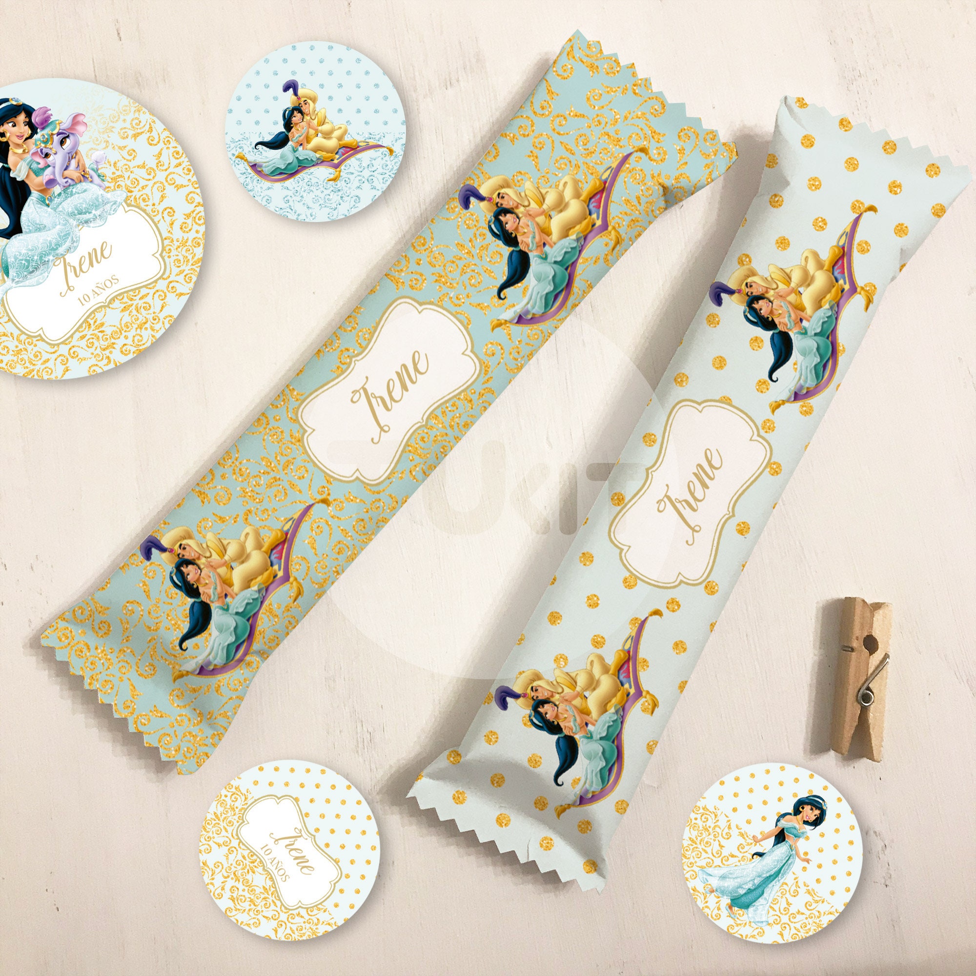 Kit Imprimible Jazmin Princesas Princess Editable Printable - Etsy