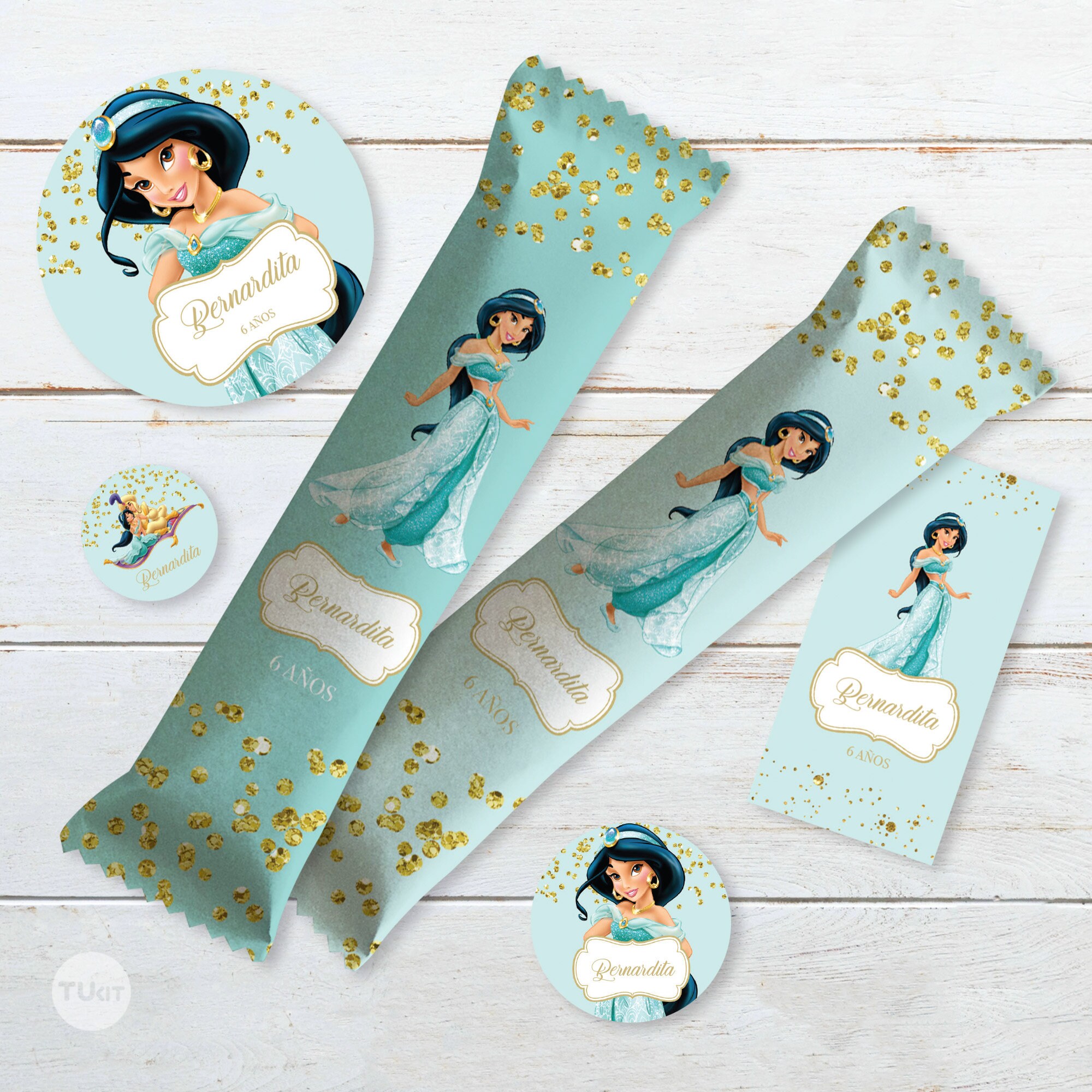 Printable Kit Jasmine Princesses Princess Editable Printable Candy Bar ...