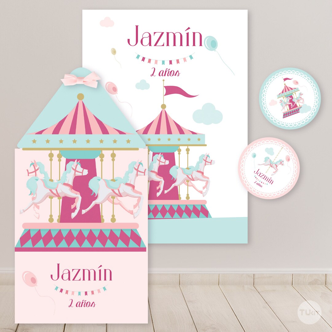 Printable Carousel Carousel Party Bundle Tukit - Etsy