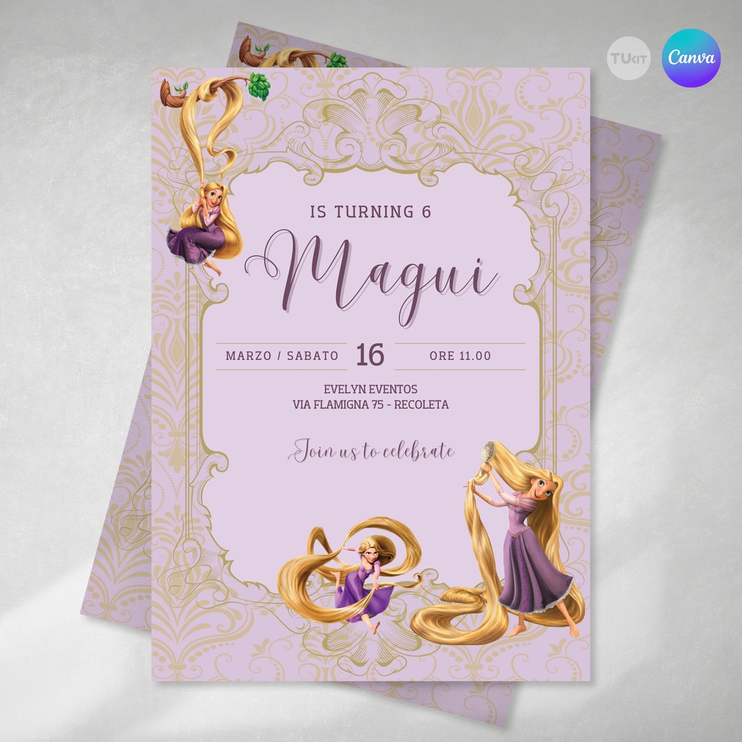 Editable Invitation, Rapunzel Invitation, Birthday Invitations ...