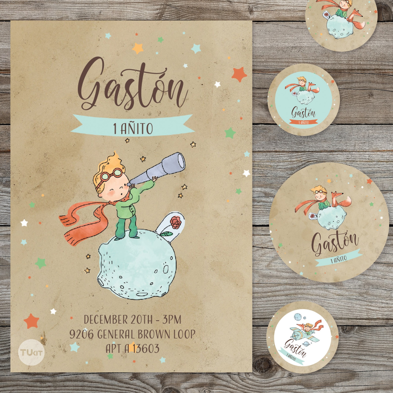 Kit imprimible editable el principito little prince textura | Etsy México
