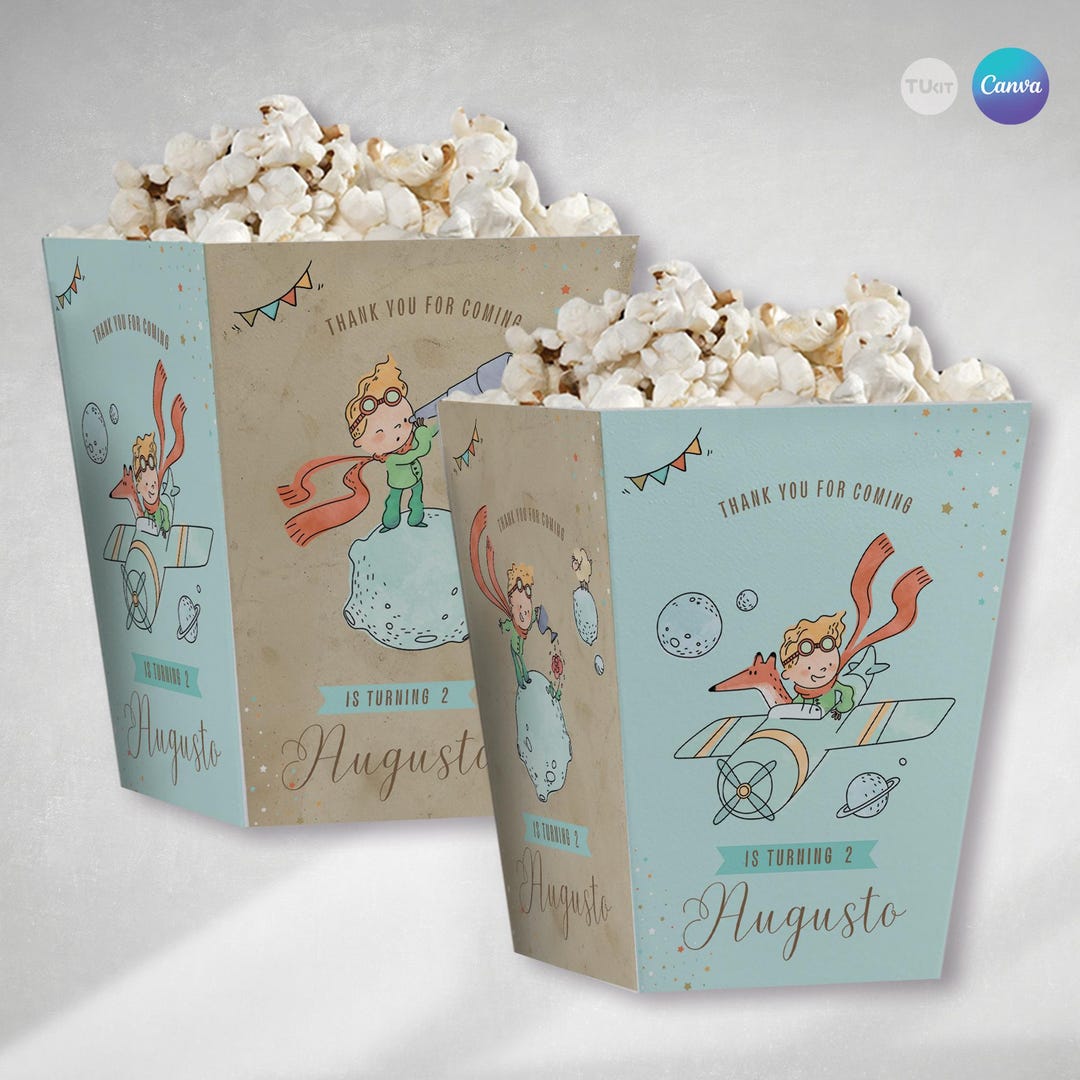 Printable Little Prince Bags, Editable Canva Text, the Little Prince ...