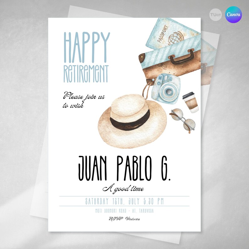 Editable Retirement Invitation, Retirement Party Invitation, Happy ...