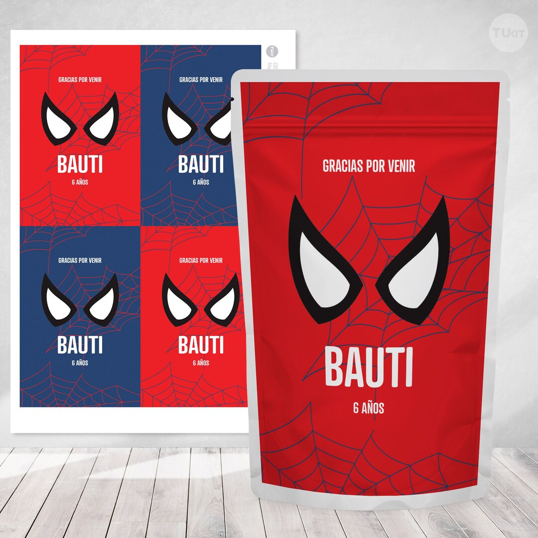 Capri-sun Juice Label Bag Label, Spiderman Tukit - Etsy