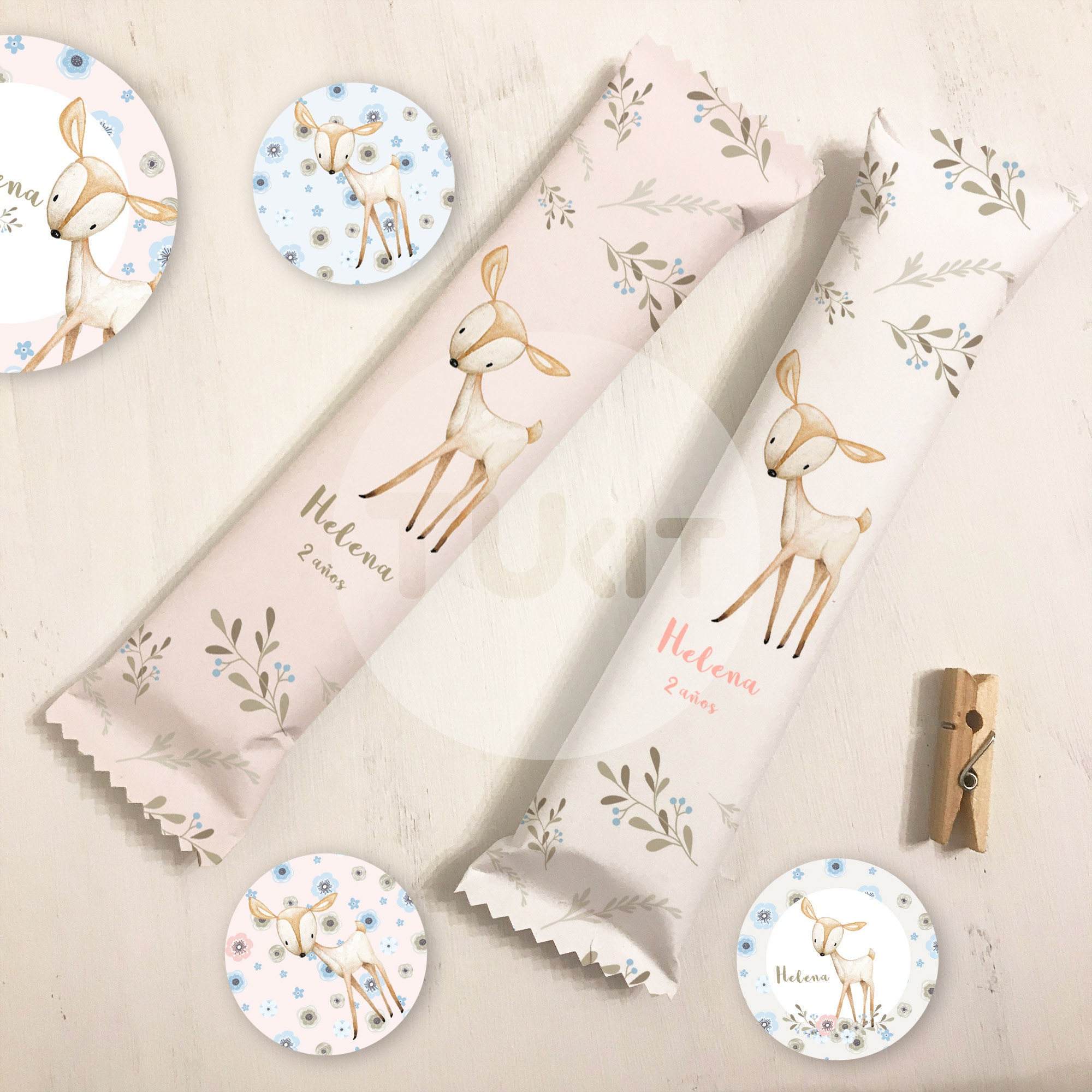 Kit imprimible bambi ciervos deer candy bar tukit | Etsy