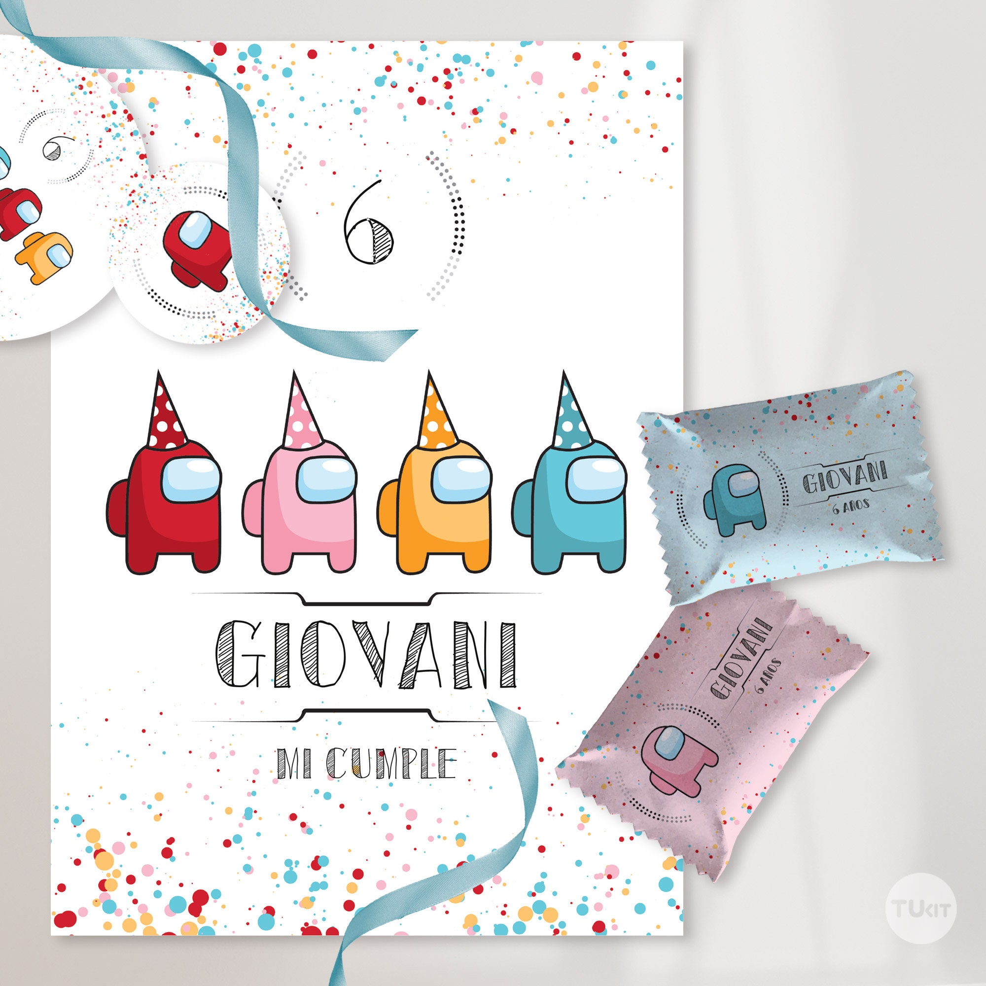 Printable Kit Among Us Amongus Birthday Tukit - Etsy