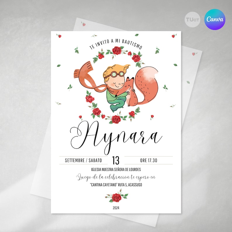 Invitacion editable, invitación principito, invitaciones the little ...