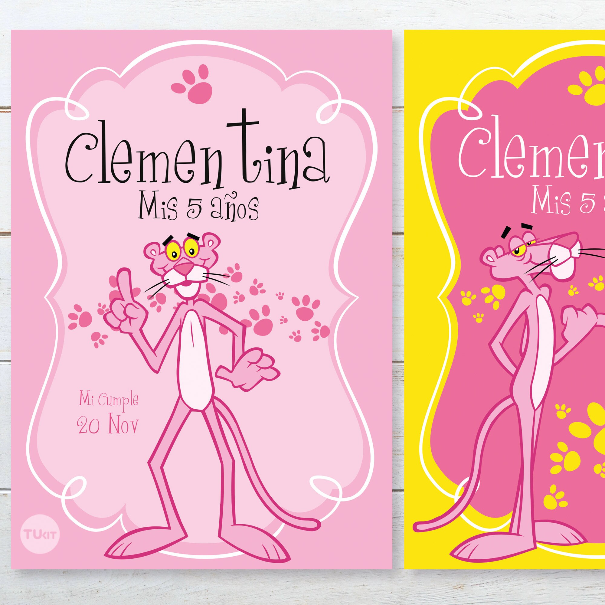 Kit Imprimible Editable Pantera Rosa Candy Bar - Etsy Singapore