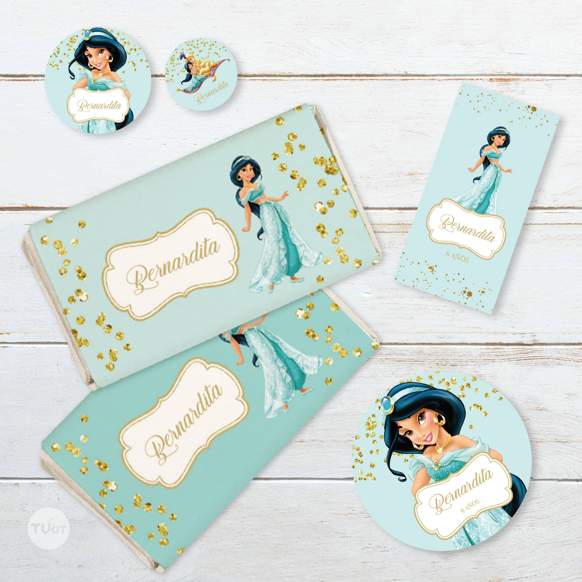 Printable Kit Jasmine Princesses Princess Editable Printable Candy Bar ...