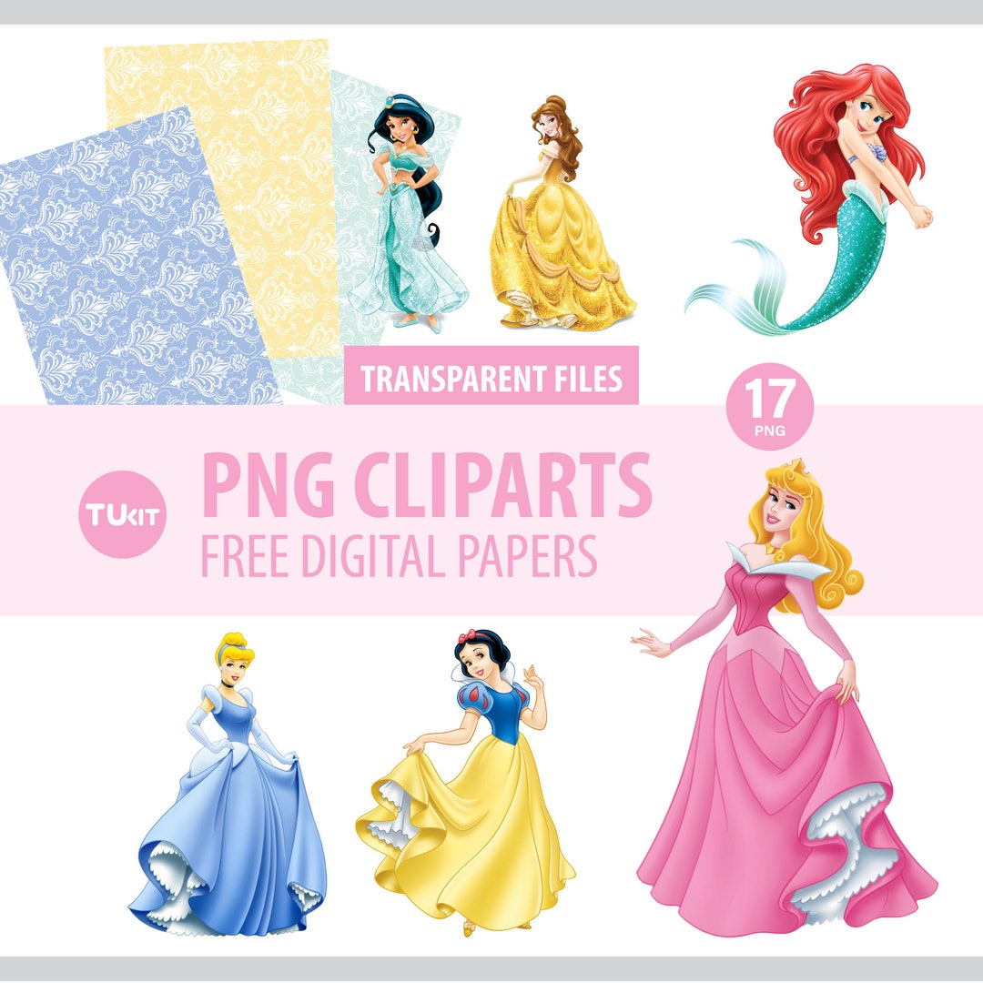 Princesses Images Instant Download Digital Papers Princess Tukit - Etsy