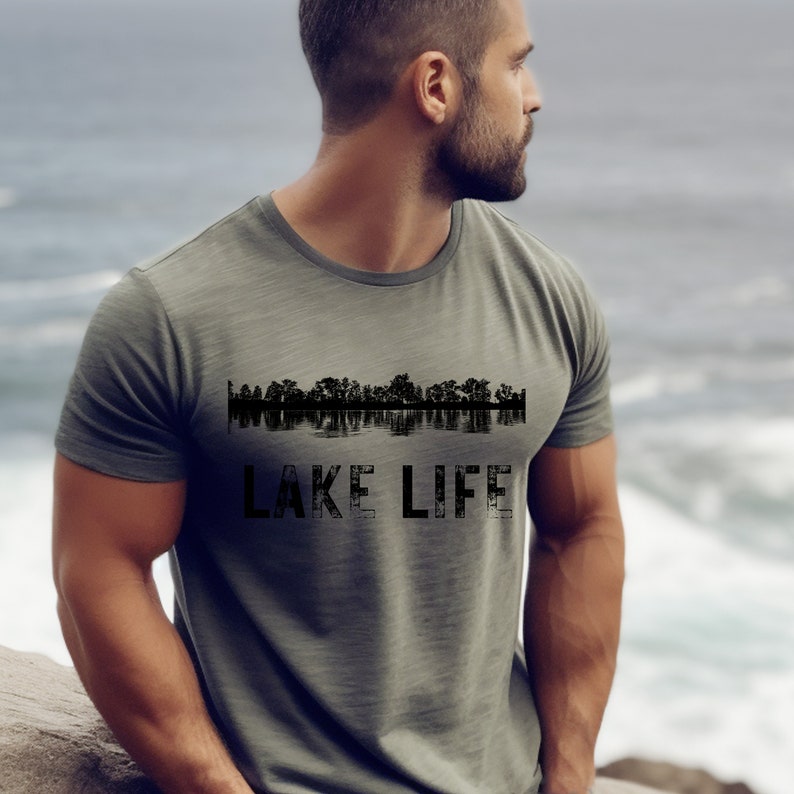 Mens Lake Life Shirt for Men Lake Shirt Mens Lake Vacation Camping ...