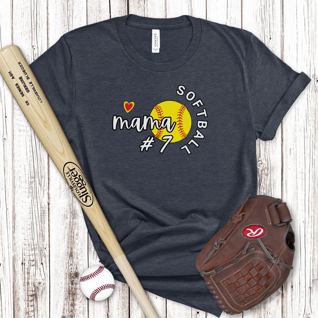 Personalized Softball Mom Shirt, Custom Mom Softball Tee, Softball Top ...