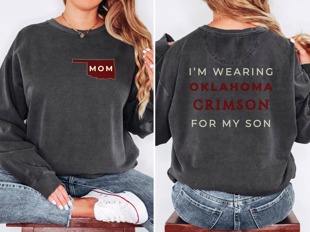 Comfort Colors OU Sweatshirt, I'm Wearing Oklahoma Red, OU Sooner ...