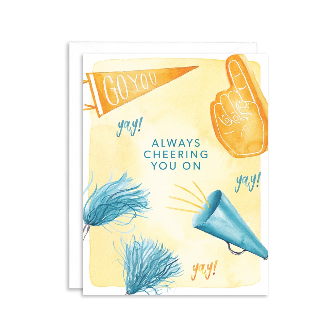 Always Cheering for You Encouragement Greeting Card | #1 Fan | Sports ...