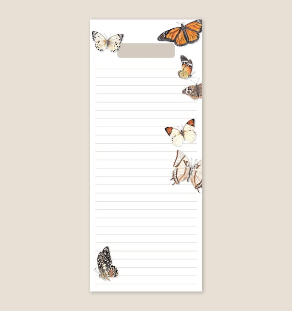 Watercolor Butterfly List Notepad Desktop Accessories | Etsy