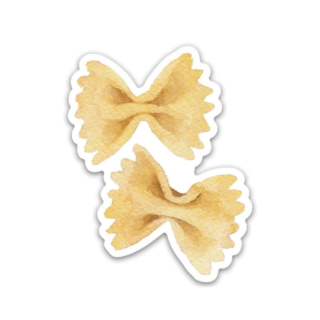 Bowtie Pasta Sticker | Fun Food Stickers | Carb Lover Sticker | Foodie ...