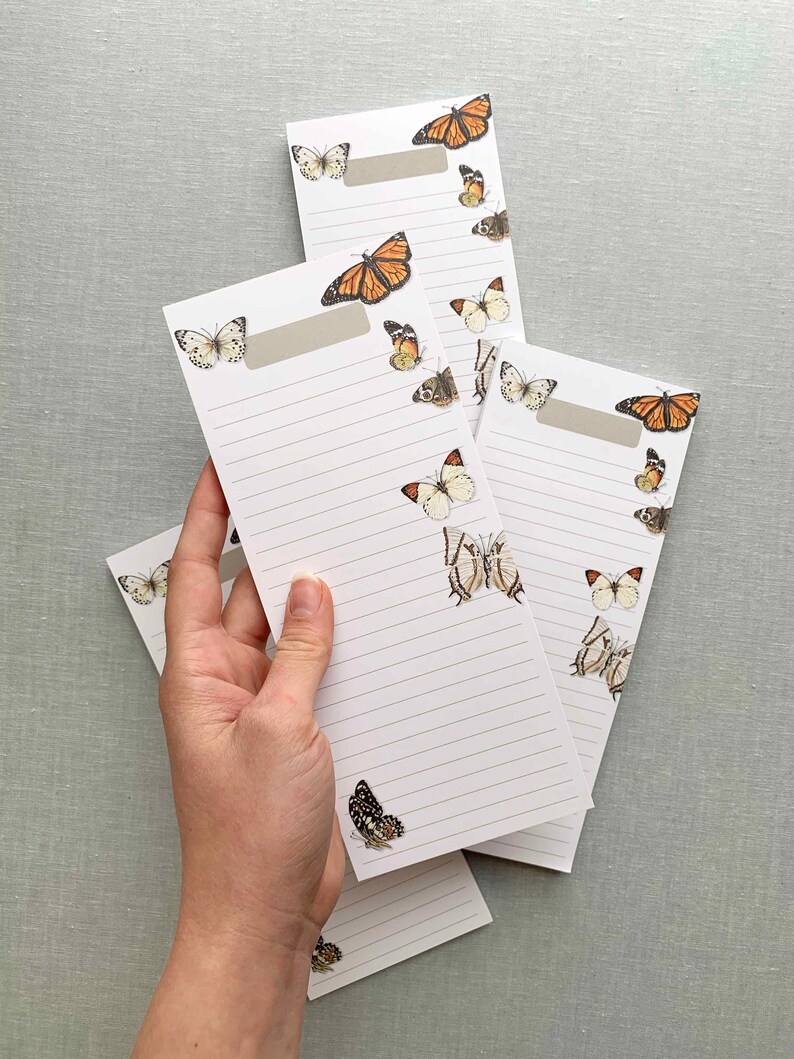 Watercolor Butterfly List Notepad | Desktop Accessories | To-do List ...