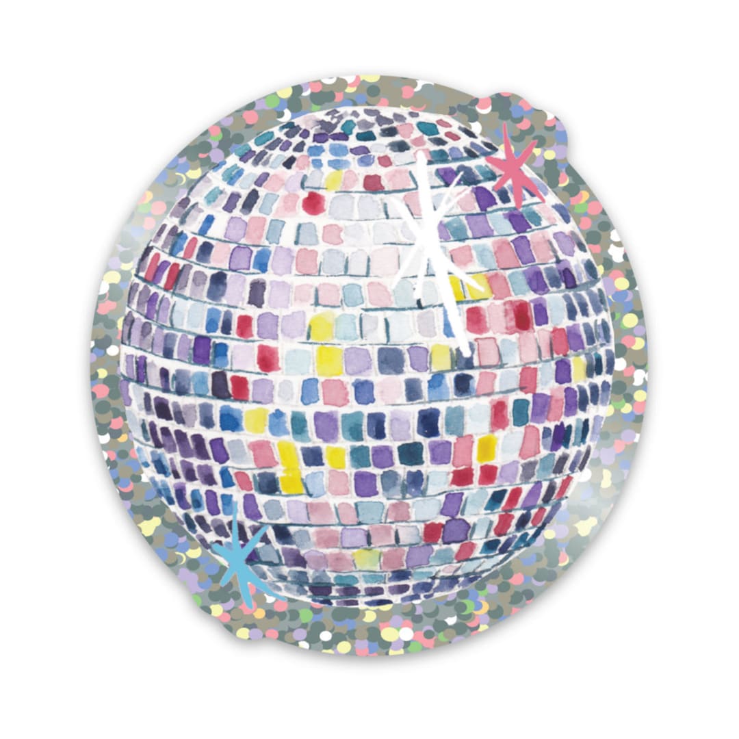 Glitter Disco Ball Sticker | Disco Ball Era Gift for Her | Eye Catching ...