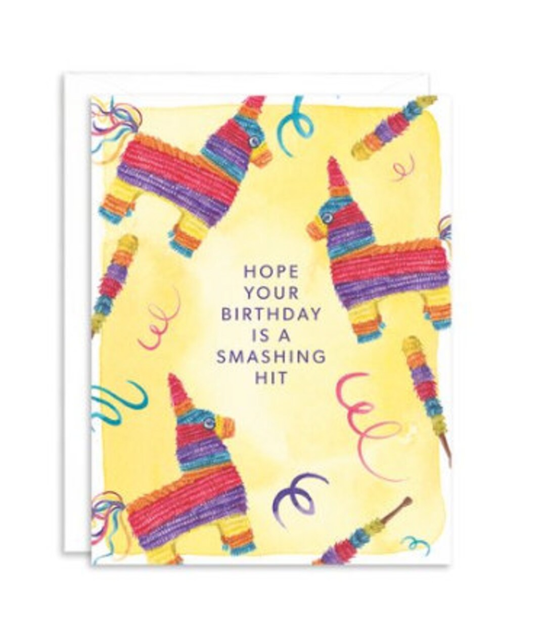 Pinata Smashing Hit Birthday Greeting Card Festive Birthday - Etsy