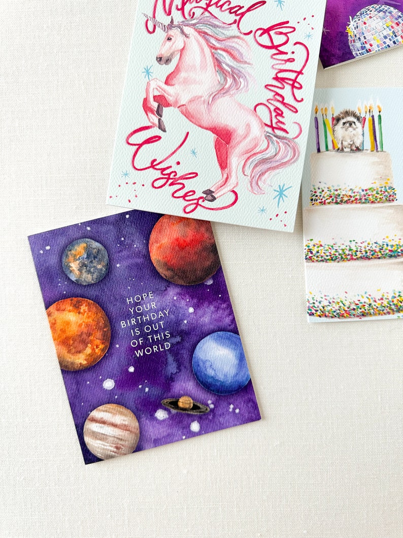 Out of This World Birthday Greeting Card | Outer Space Birthday Card ...