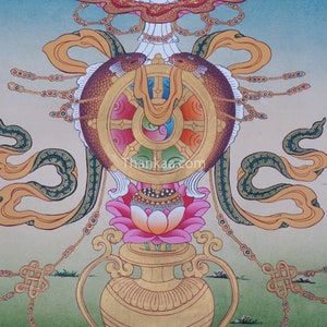 Ashtamangal "eight Auspicious Symbols" | Tibetan Handmade Painting ...