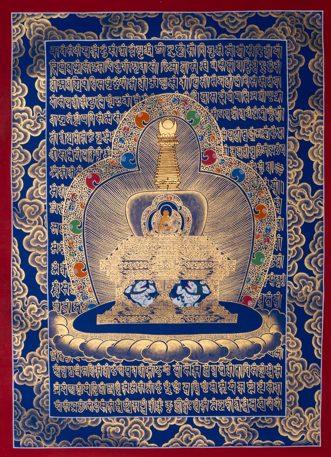 Stupa Mandala Thangka Authentic Buddhist Art Spiritual Art Genuine ...
