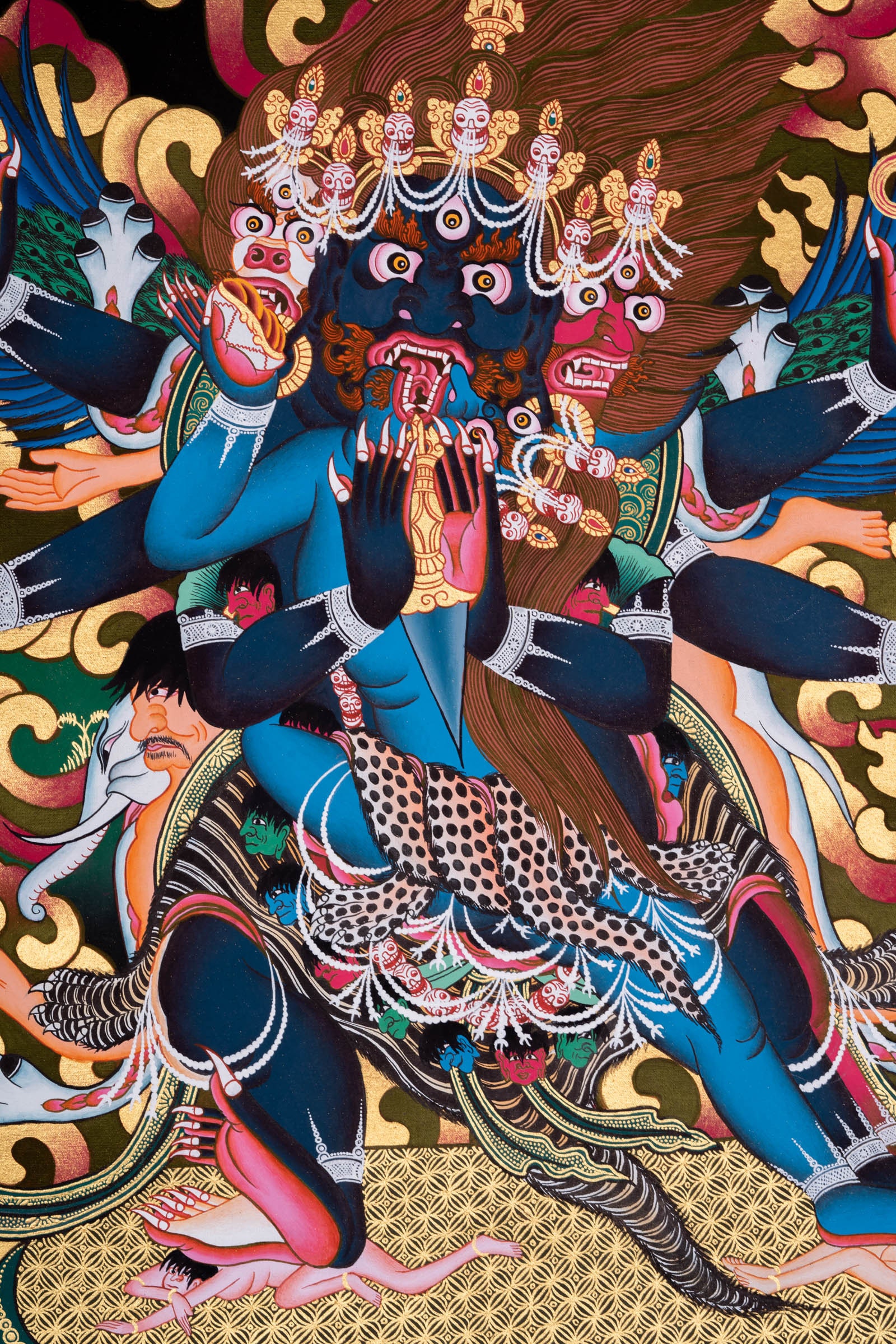 Tibetan Thangka Painting of Yidam Vajrakilaya Spiritual Handmade ...
