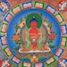 Tibetan Mandala Portraying Amitabha Buddha at Centre Handmade Tibetan ...