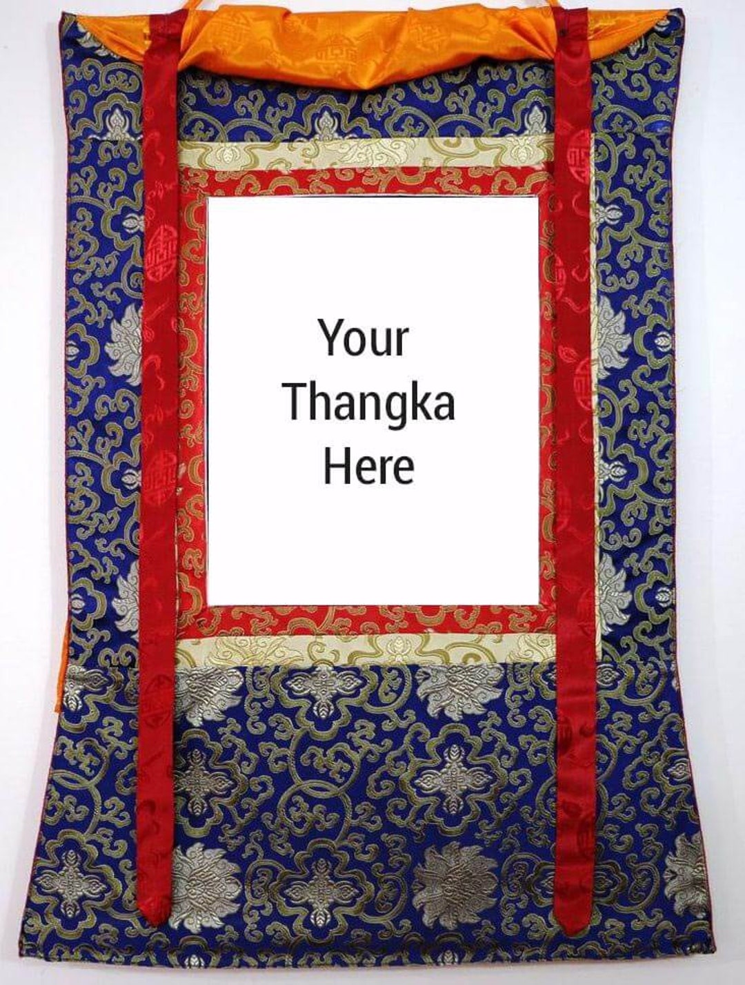 Customized Silky Brocade for Thangka Custom Installation Frame for Your ...