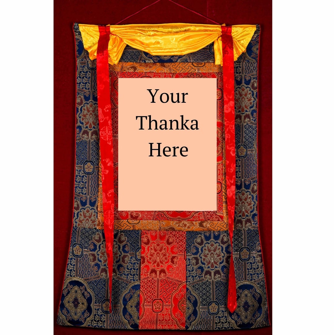 Premium Customized Silk Brocade for Thangka |handmade Frame for Your ...