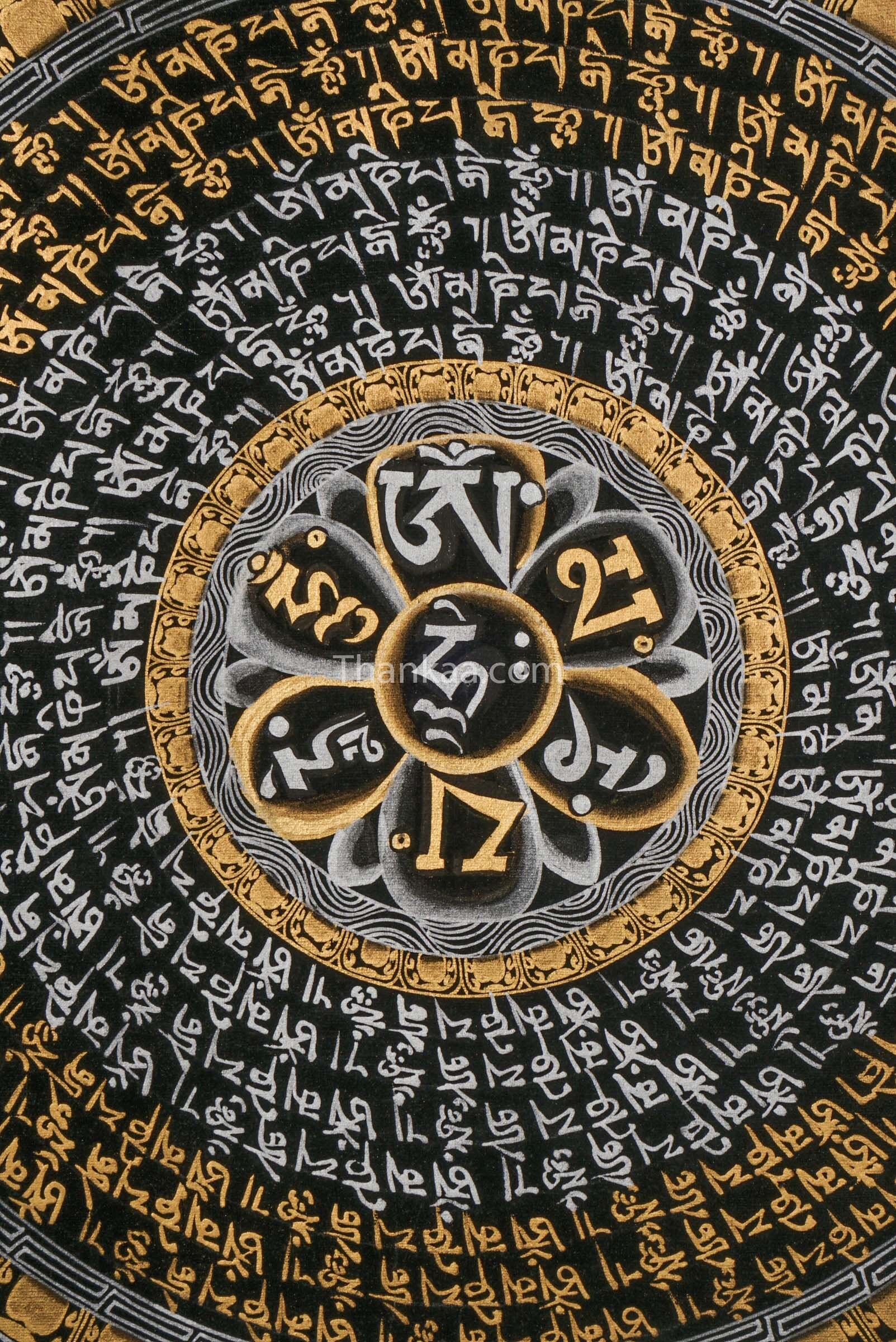 Decorate Your Home With This Mantra Mandala Thangka Handmade Tibetan ...