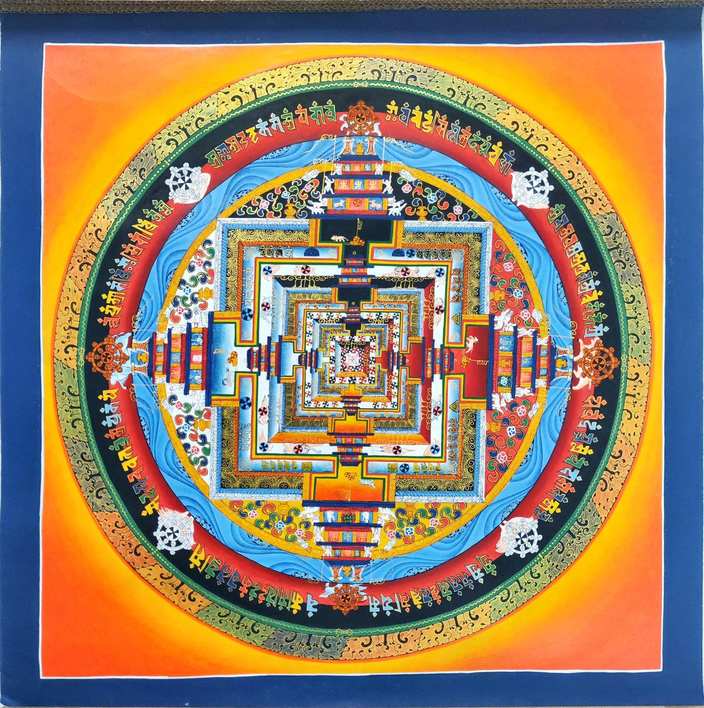 Wheel of Time Kalachakra Mandala handmade Tibetan thangka - Etsy 日本