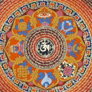OM Mantra Art Mantra Mandala Thangka Handmade Thangka Painting Perfect ...