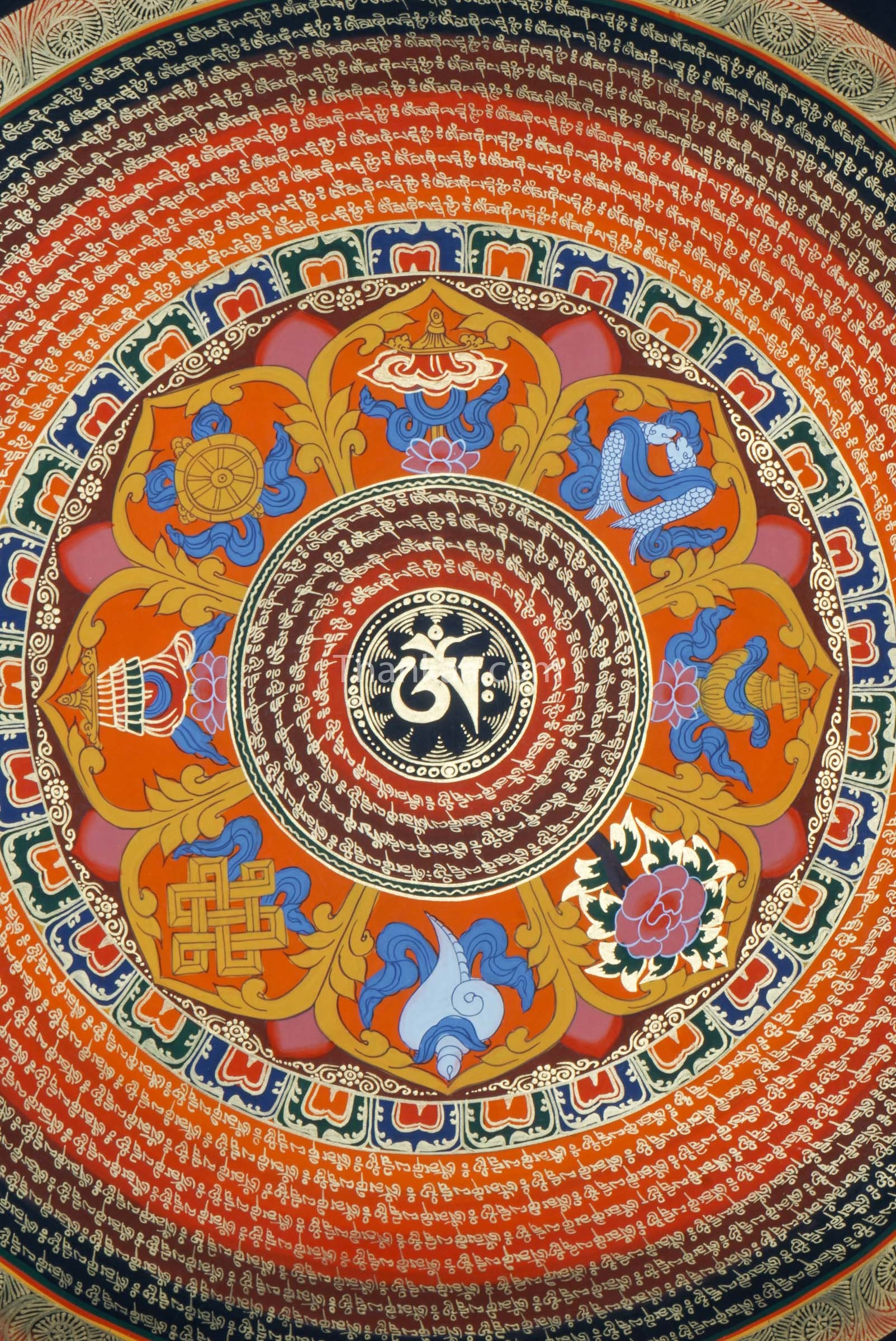 OM Mantra Art Mantra Mandala Thangka handmade Thangka Painting Perfect ...