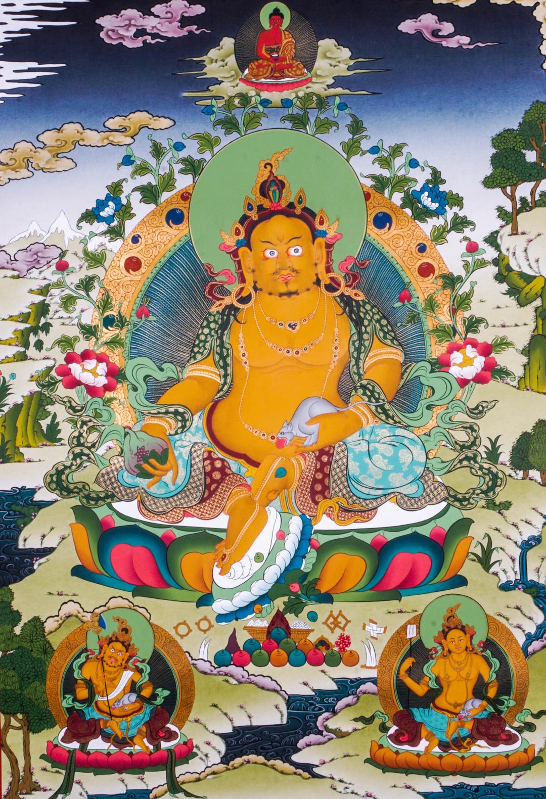 Authentic Zambala Thangka | Handcrafted Traditional Tibetan Art ...